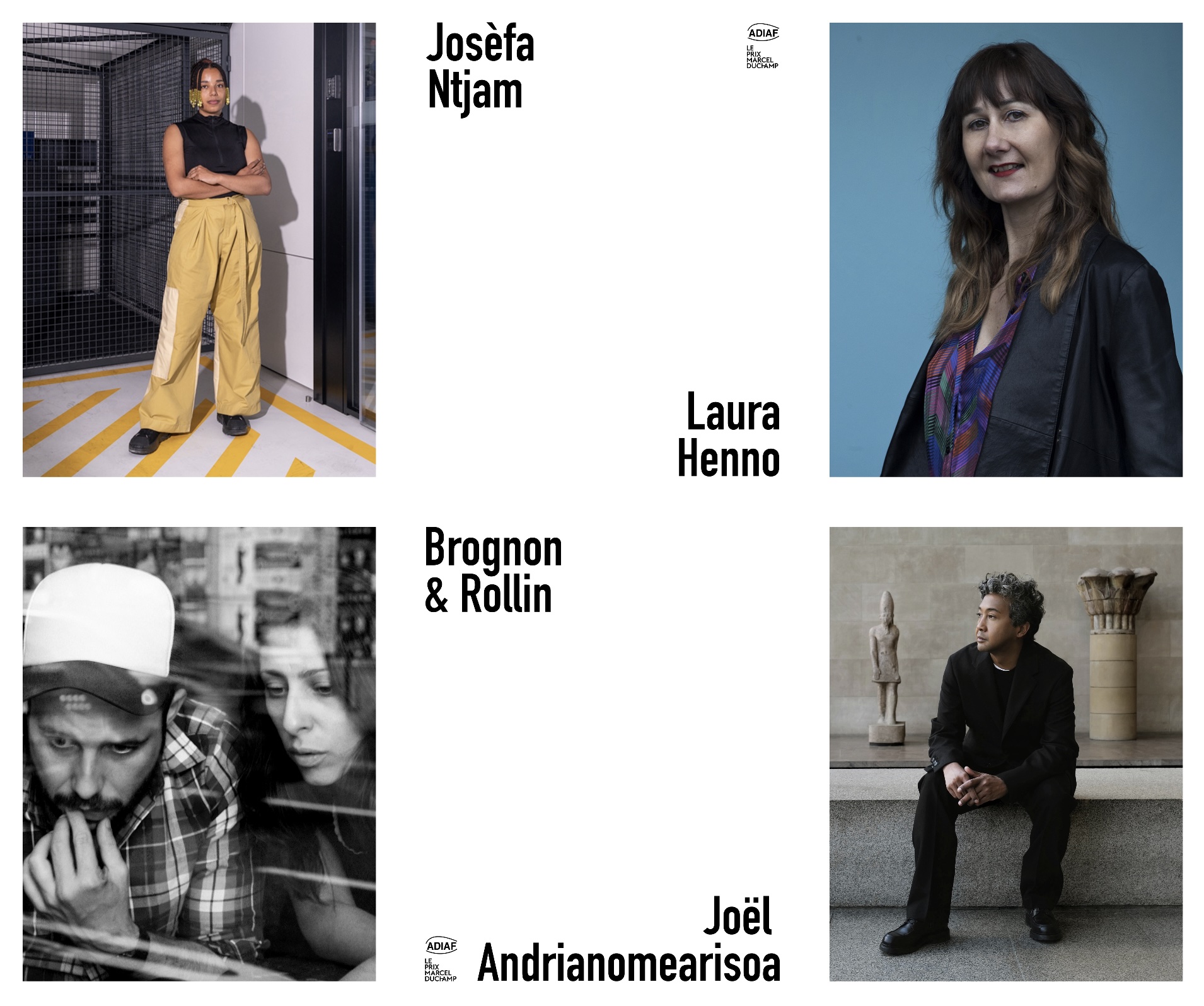 Artistes nommés pour le Prix Marcel Duchamp 2026 - ADIAF